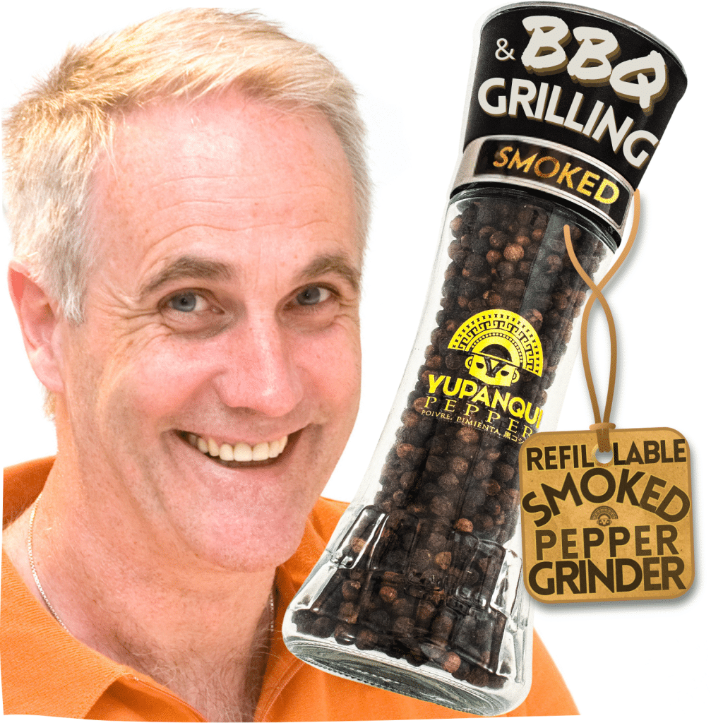 Smoked Pepper in a Gourmet Black Pepper Grinder - Refillable